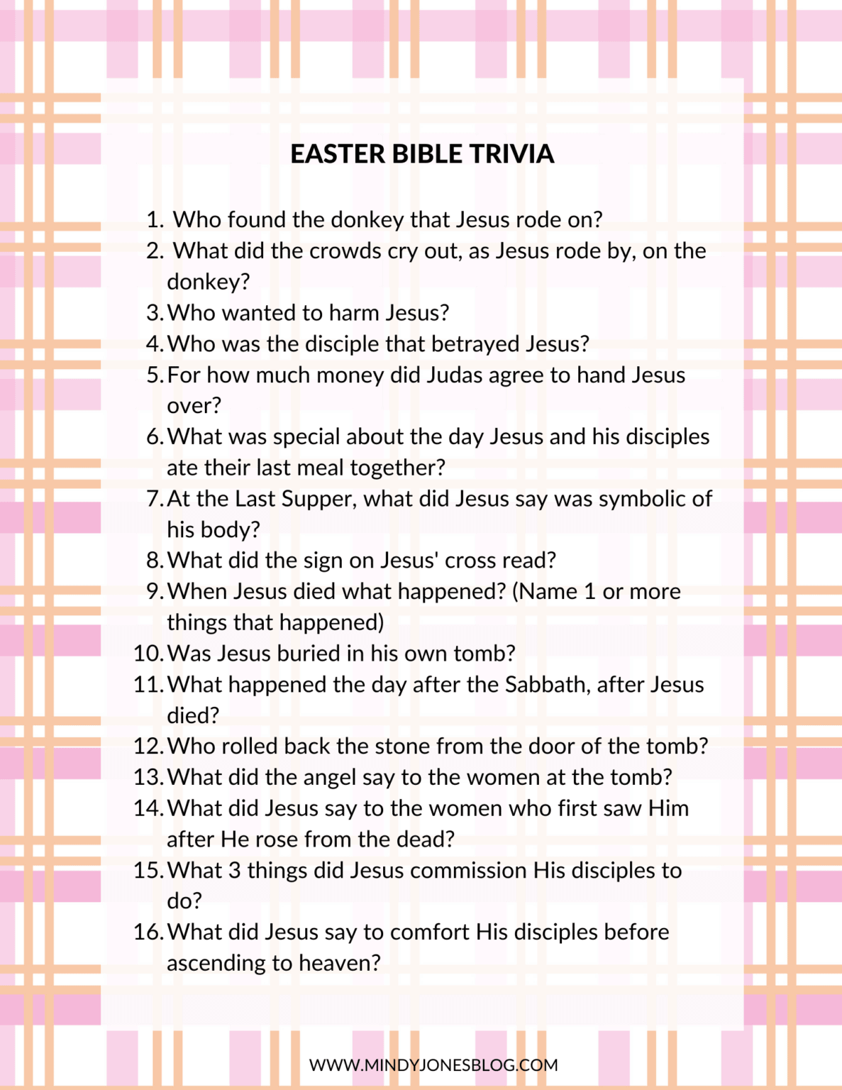 Free Printable Resurrection Easter Story Activity For Kids! {6 Pages}