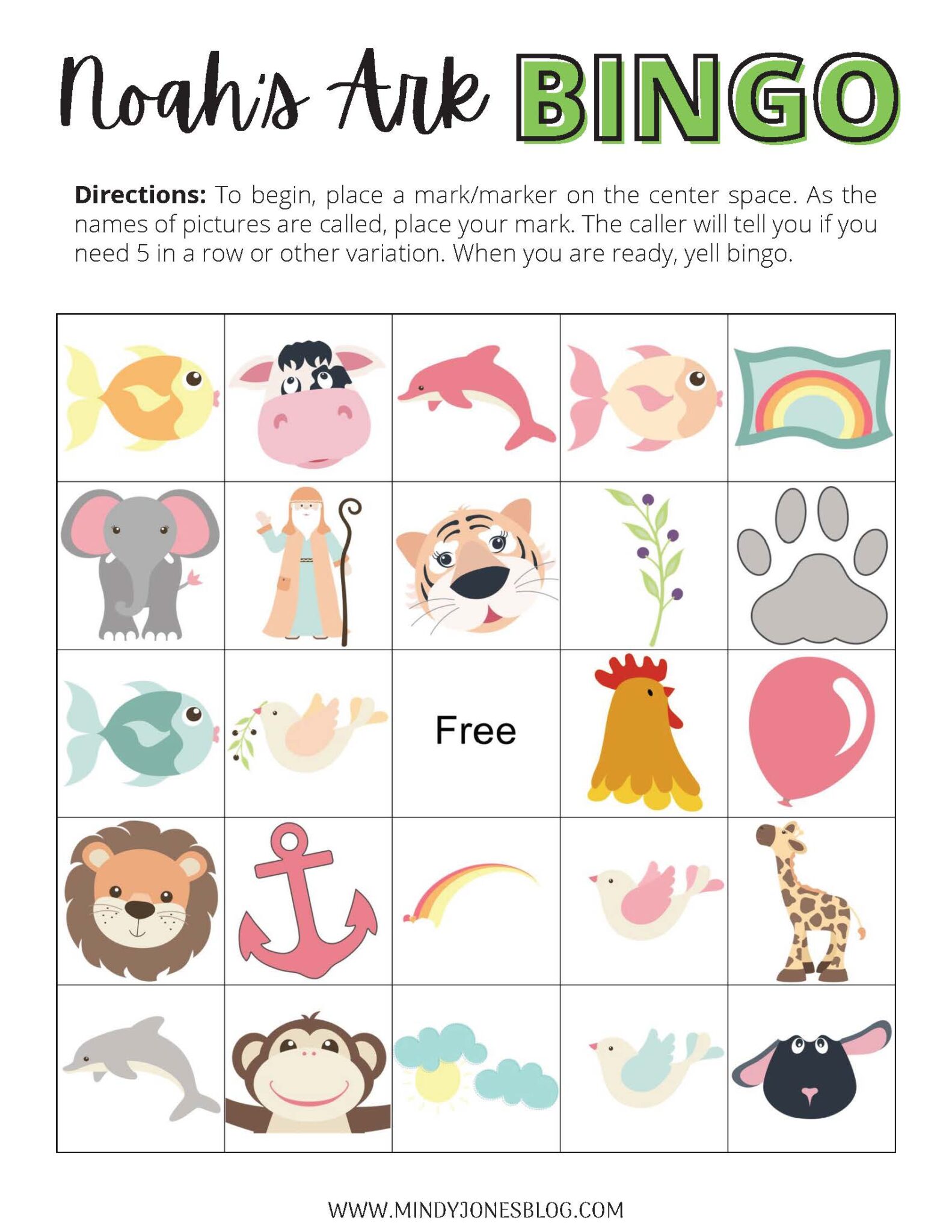 Free Noah's Ark Printables For Kids | Mindy Jones Blog